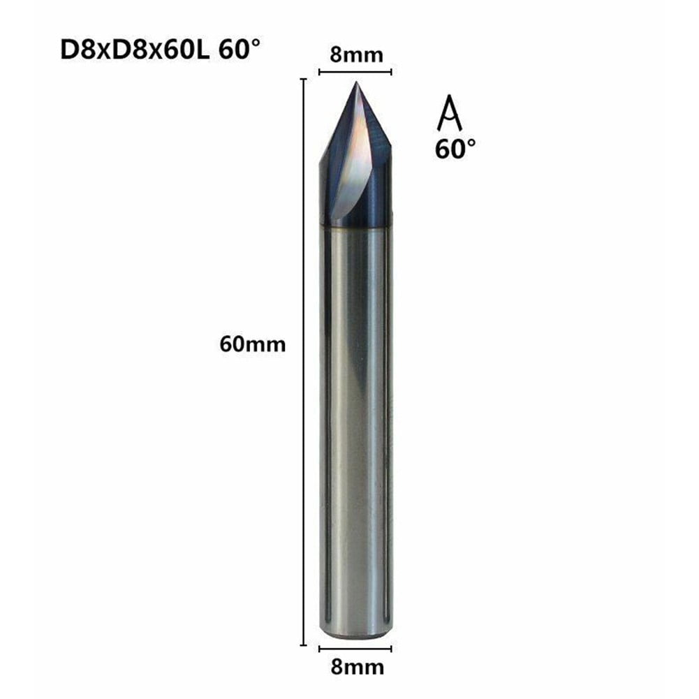 Carbide Chamfering Milling Cutter 60 Degrees 3 Flutes Deburring End ...