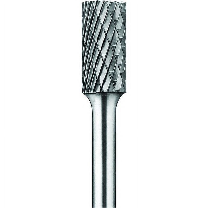 Carbide Cylindrical/Plain Bur Bit, 1/2"Dia. x 1"L Cut, 1/4" Shank, Alt ...