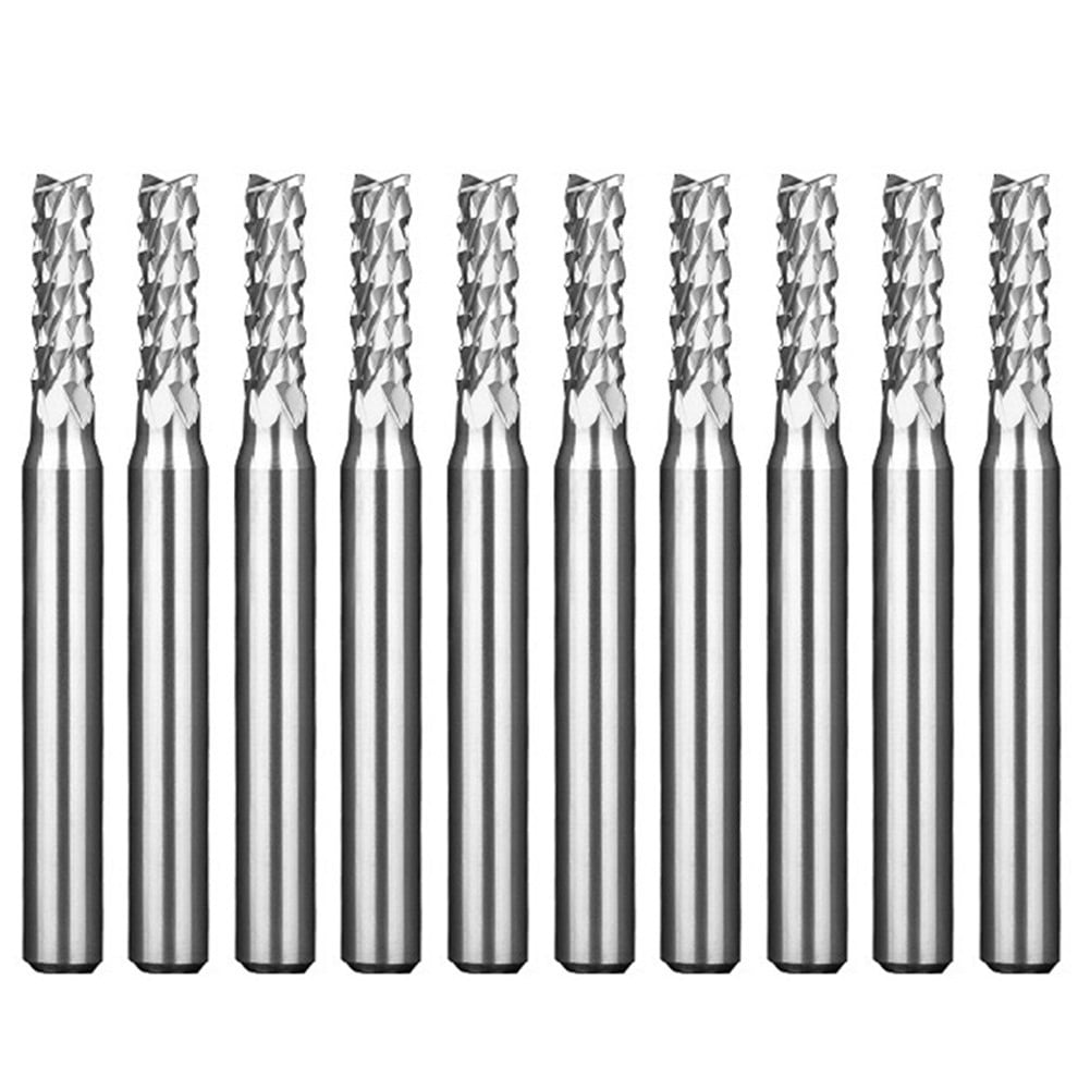 Carbide End Milling Cutter Bits for PCB Machine 10 pack Multiple Sizes ...