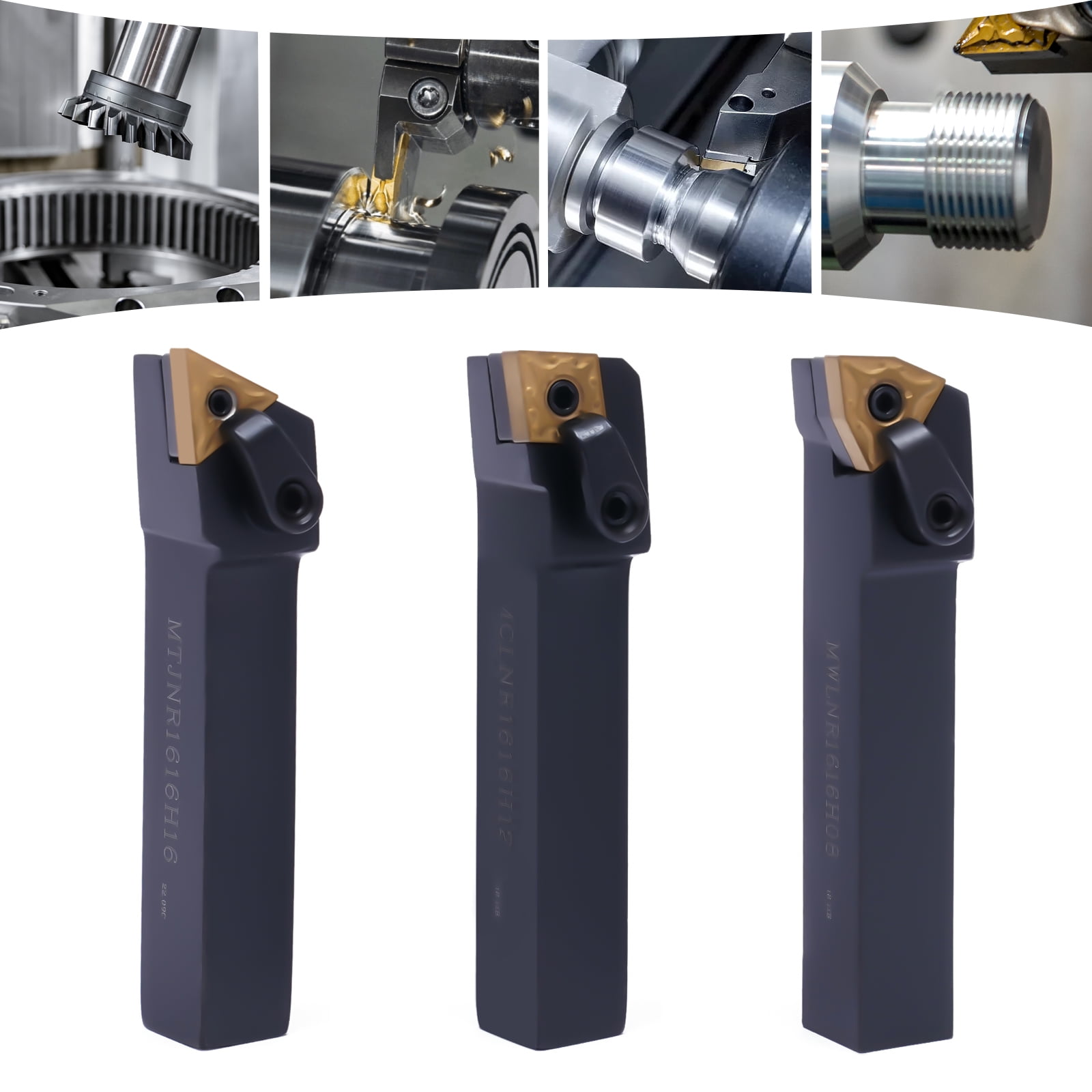 Carbide Indexable Turning Tool 5/8" 33Pcs Lathe Tool Bit Set Thread Insert&Holder for Process ...