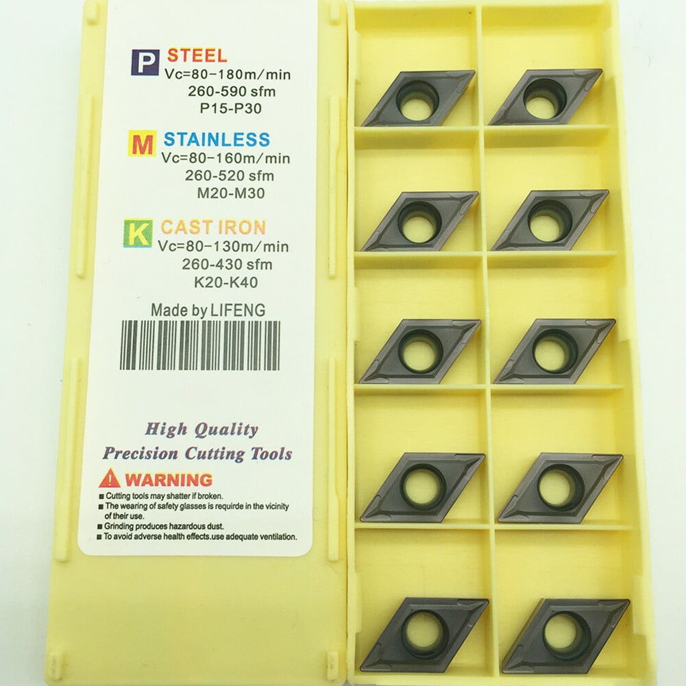 Carbide Inserts 10Pcs DCMT11T304 LF6018 Carbide Inserts for Stainless ...
