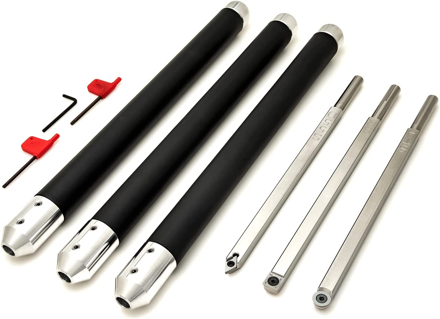 Carbide Lathe Turning Tool Set of 3 Full Size with 17" Foam Grip ...
