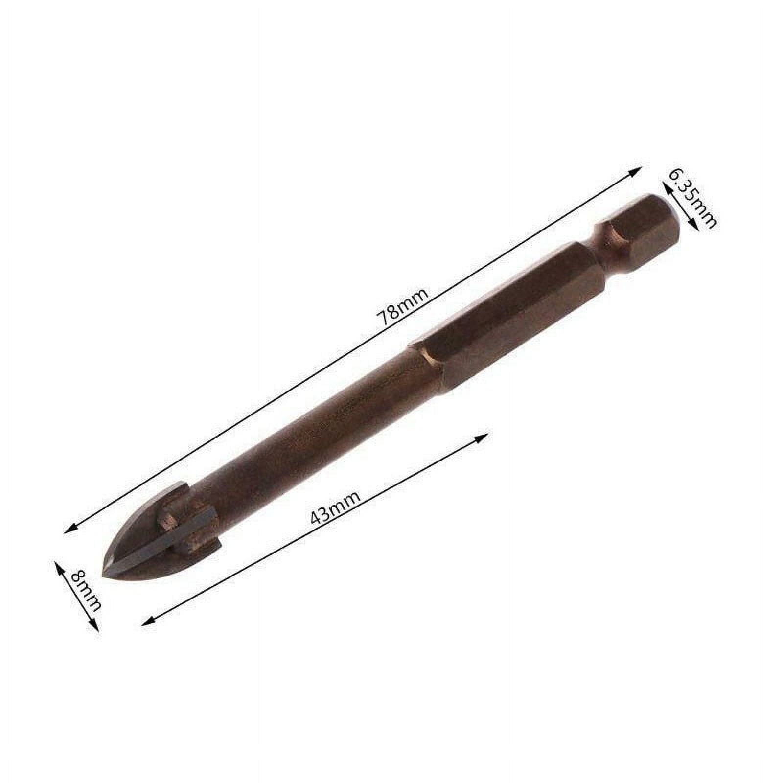 Carbide Point Drill Bit for Ceramics, Granite, Tile with 4 Cutting ...