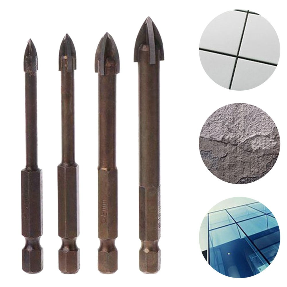 Carbide Point Spear Head Drill Bit With 4 Cutting Edge for Ceramic Granite Tile - Walmart.com