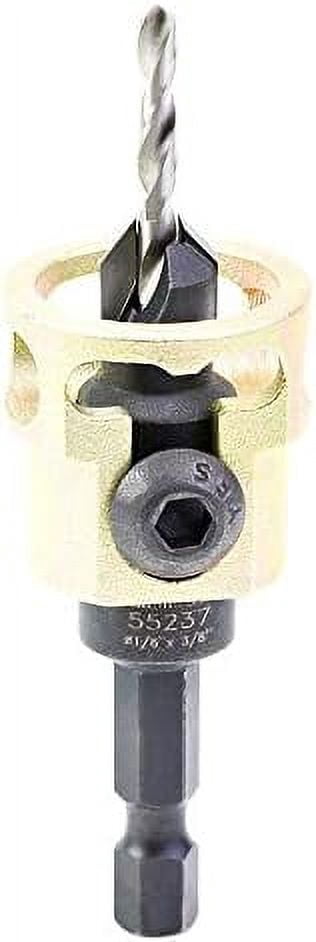 Carbide Tipped Adjustable Countersink with Depth-Stop 3/8 Dia X 49 Degr ...