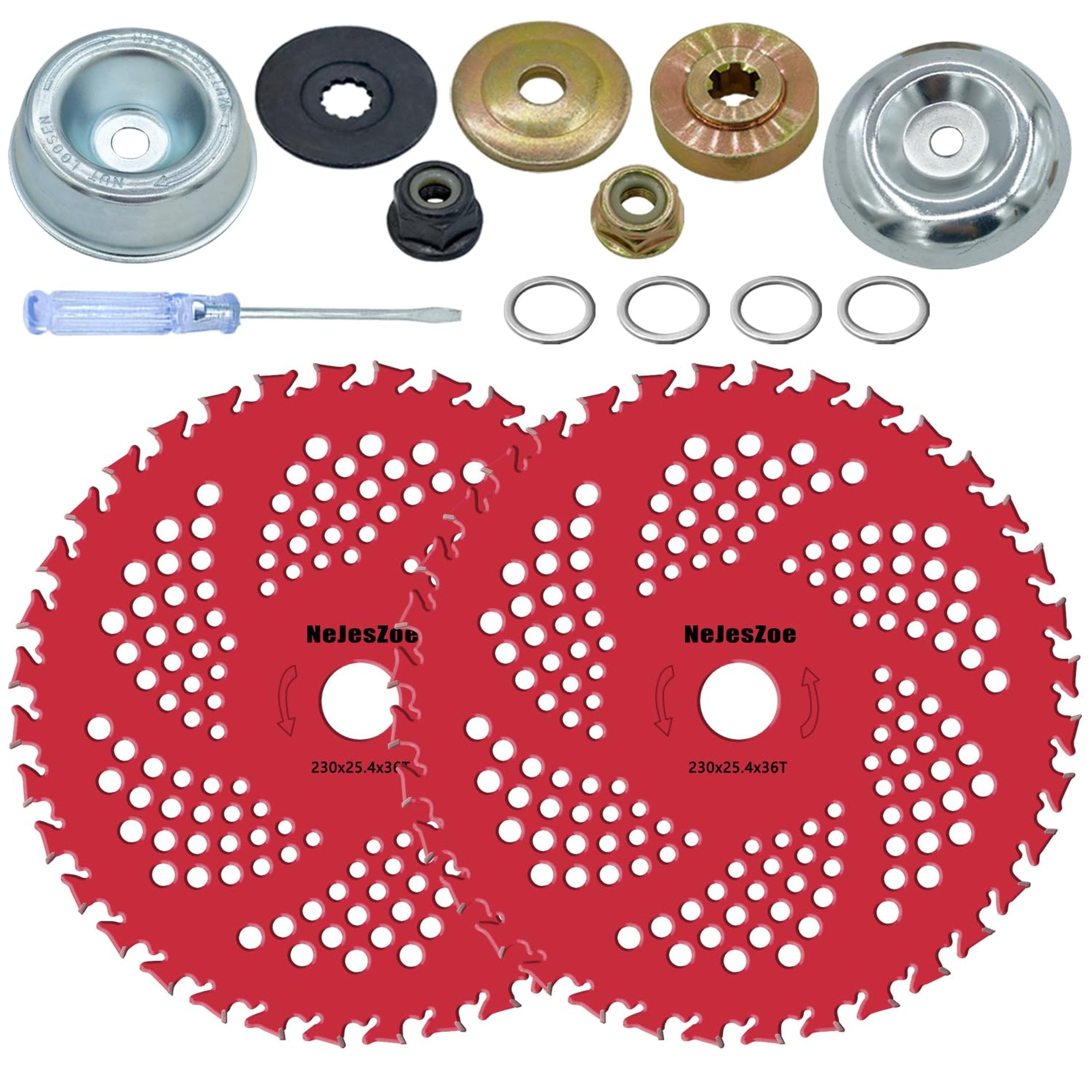 Carbide Tipped Brush Cutter Blades with Universal Adapter Kit for ...