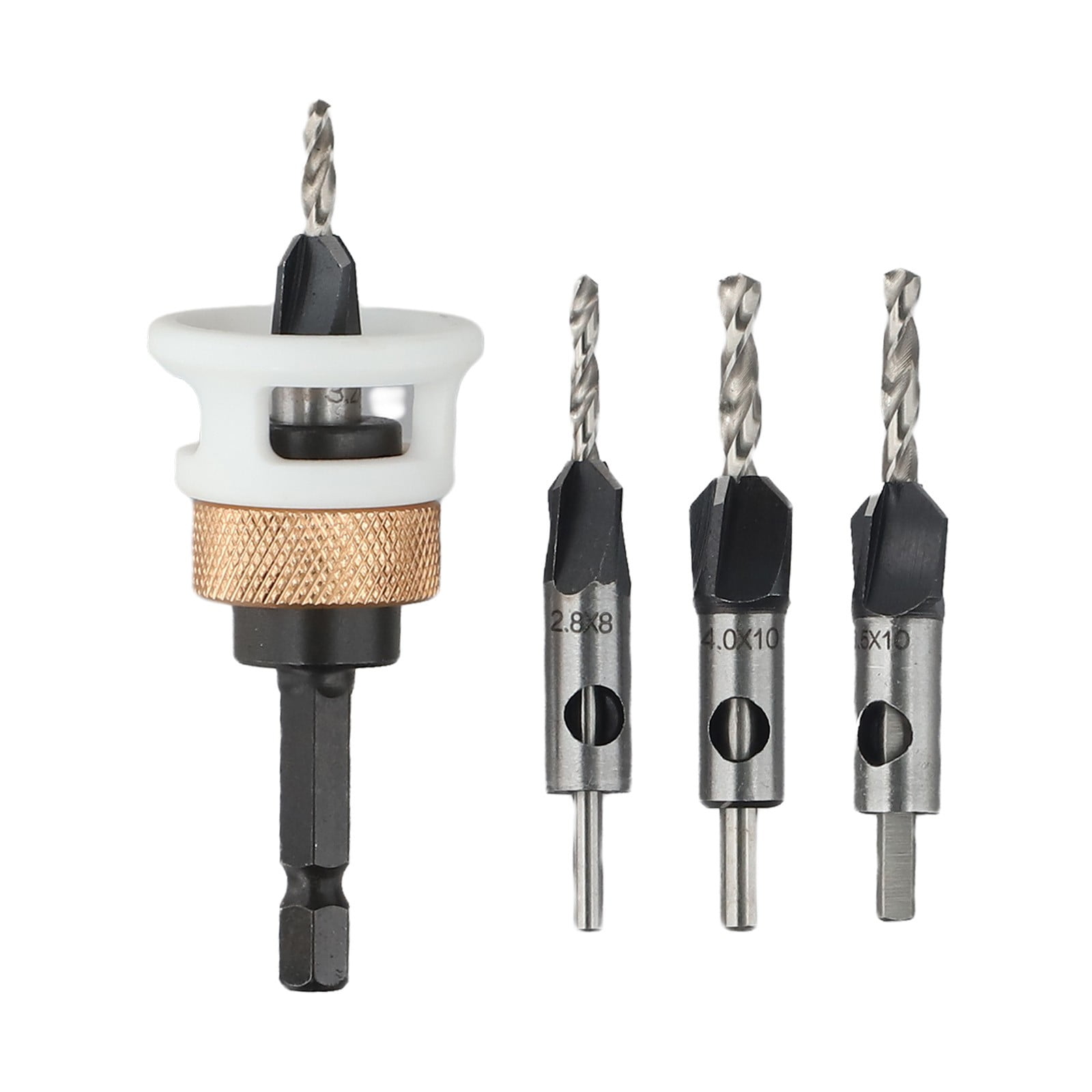 Carbide Tipped Counter Sink Drill Bits With Low Friction Depth Stop, 1/ ...