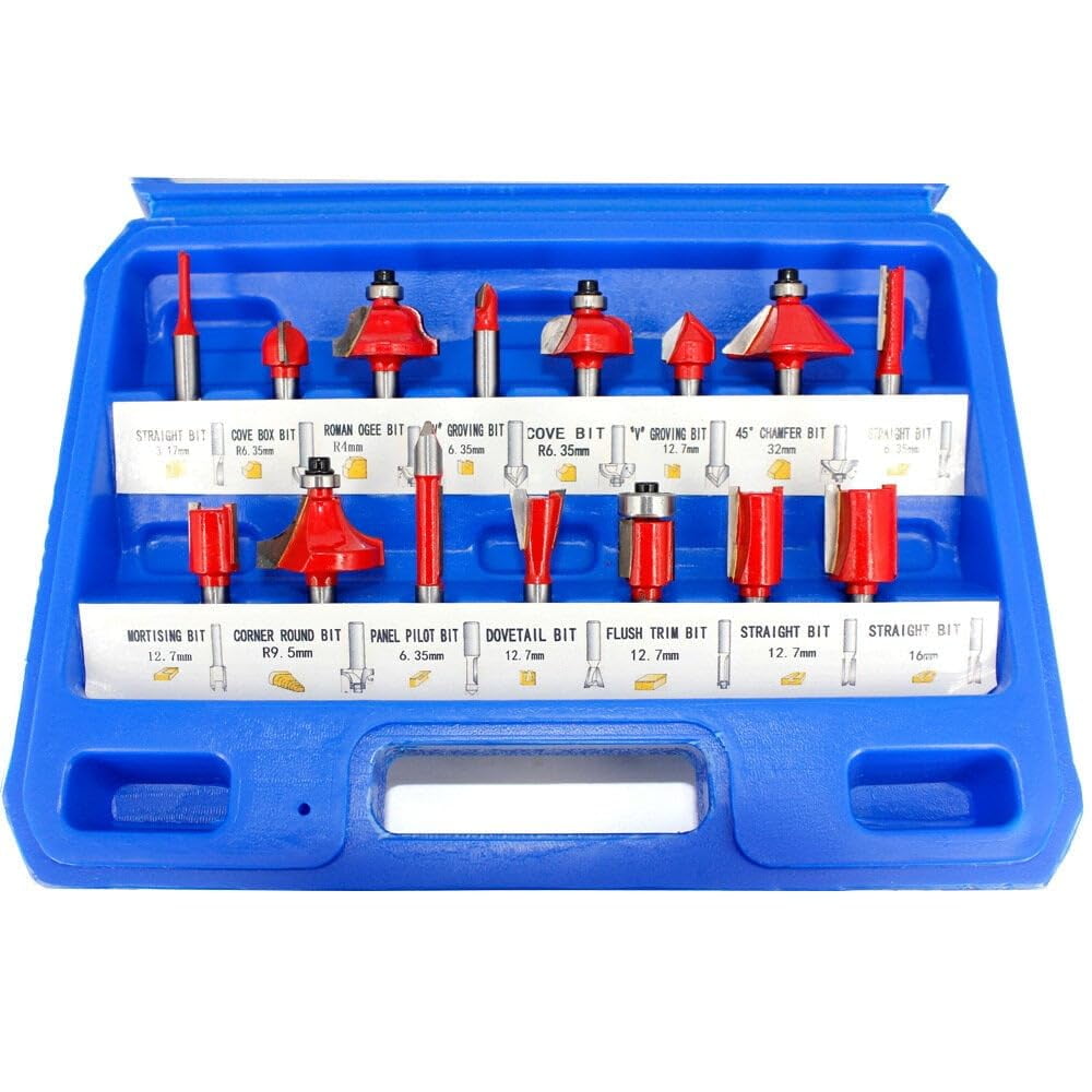 Carbide Woodworking Router Bit Set, 1/4" Shank Milling Cutters for ...