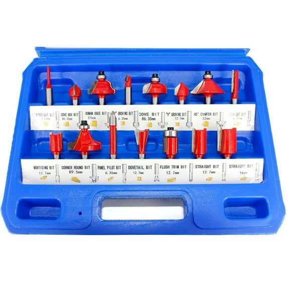 Carbide Woodworking Router Bit Set, 1/4" Shank Milling Cutters for ...