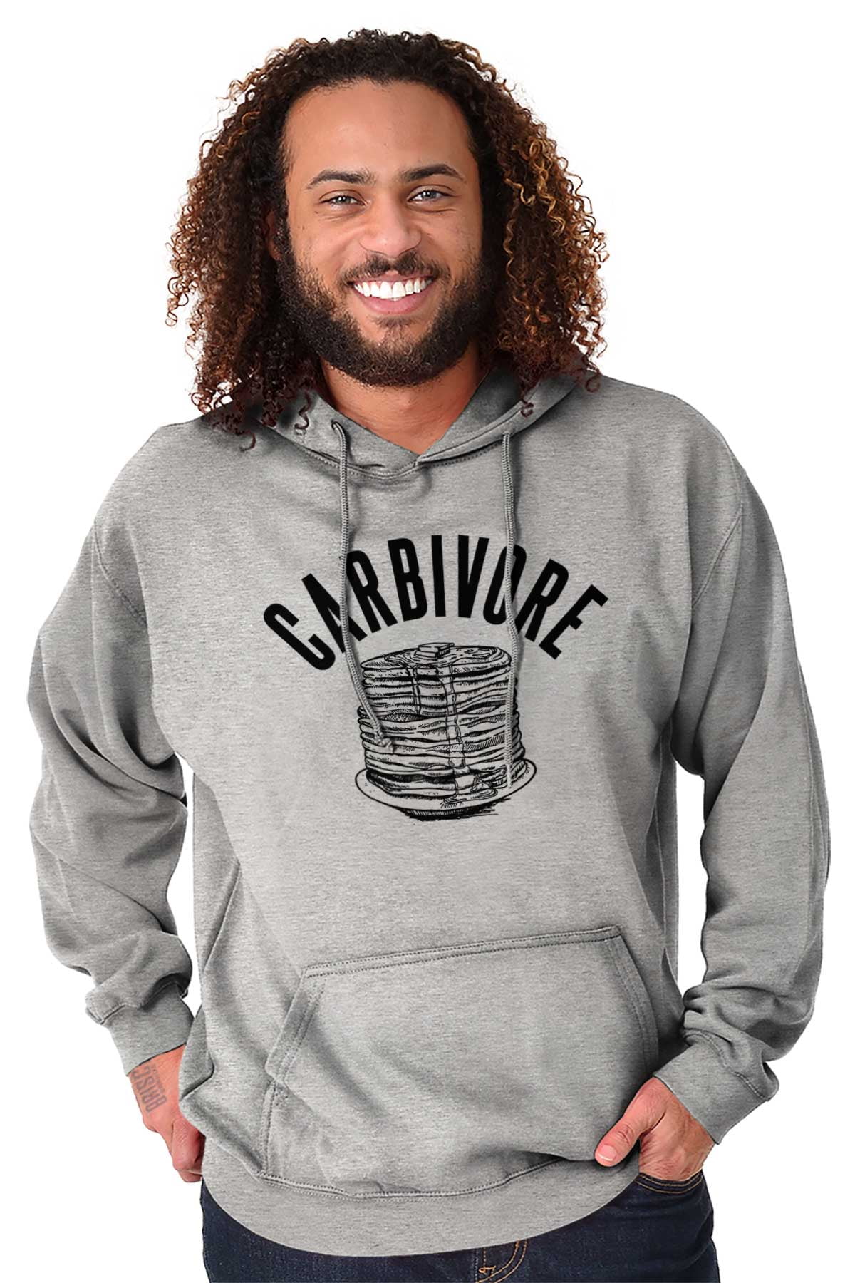Carbivore Pancake Breakfast Foodie Unisex Plus Fleece Graphic Hoodie ...