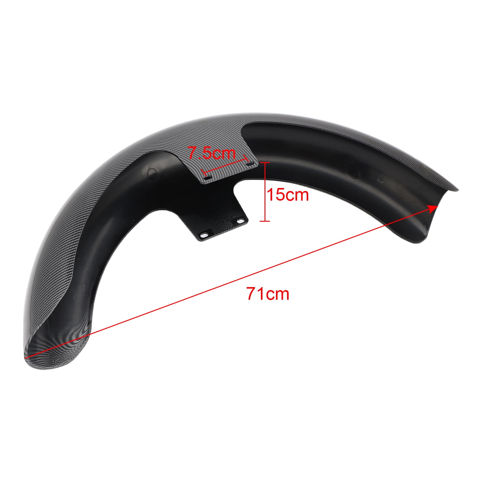 Carbon 19" Wrap Front Fender ABS For Touring Electra Street Road Glide ...