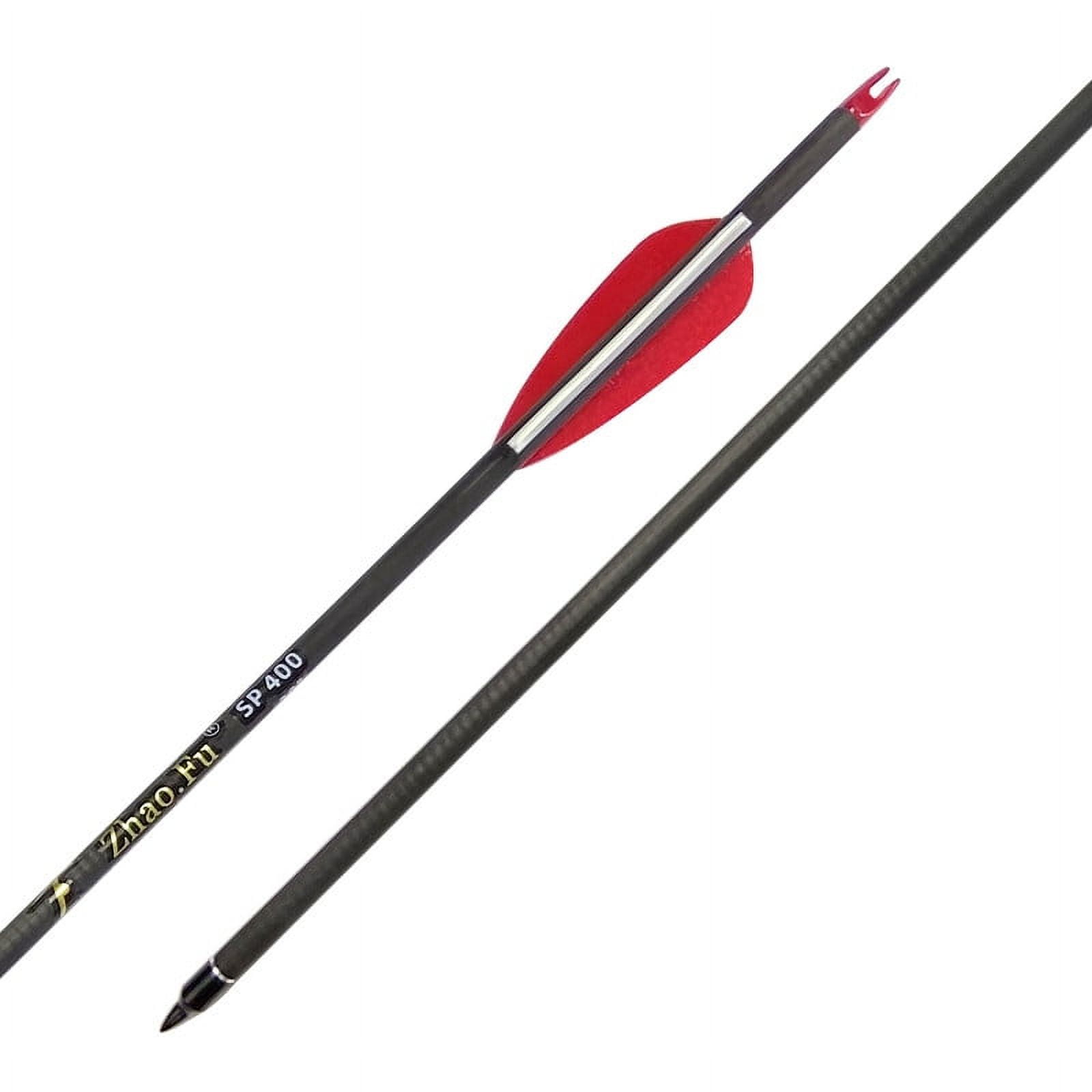 Carbon Arrow, 30"L with 3" Profile Vanes, Spine 400 Hunting Arrows With ...