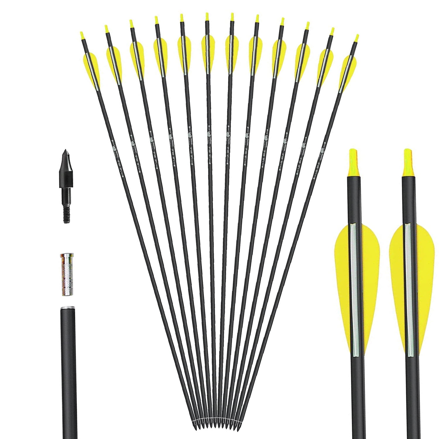 Walmart Carbon Fiber 31 Inch Hunting Arrows, Spine 400, for Archery ... Walmart Carbon Fiber 31 Inch Hunting Arrows, Spine 400, for Archery ...