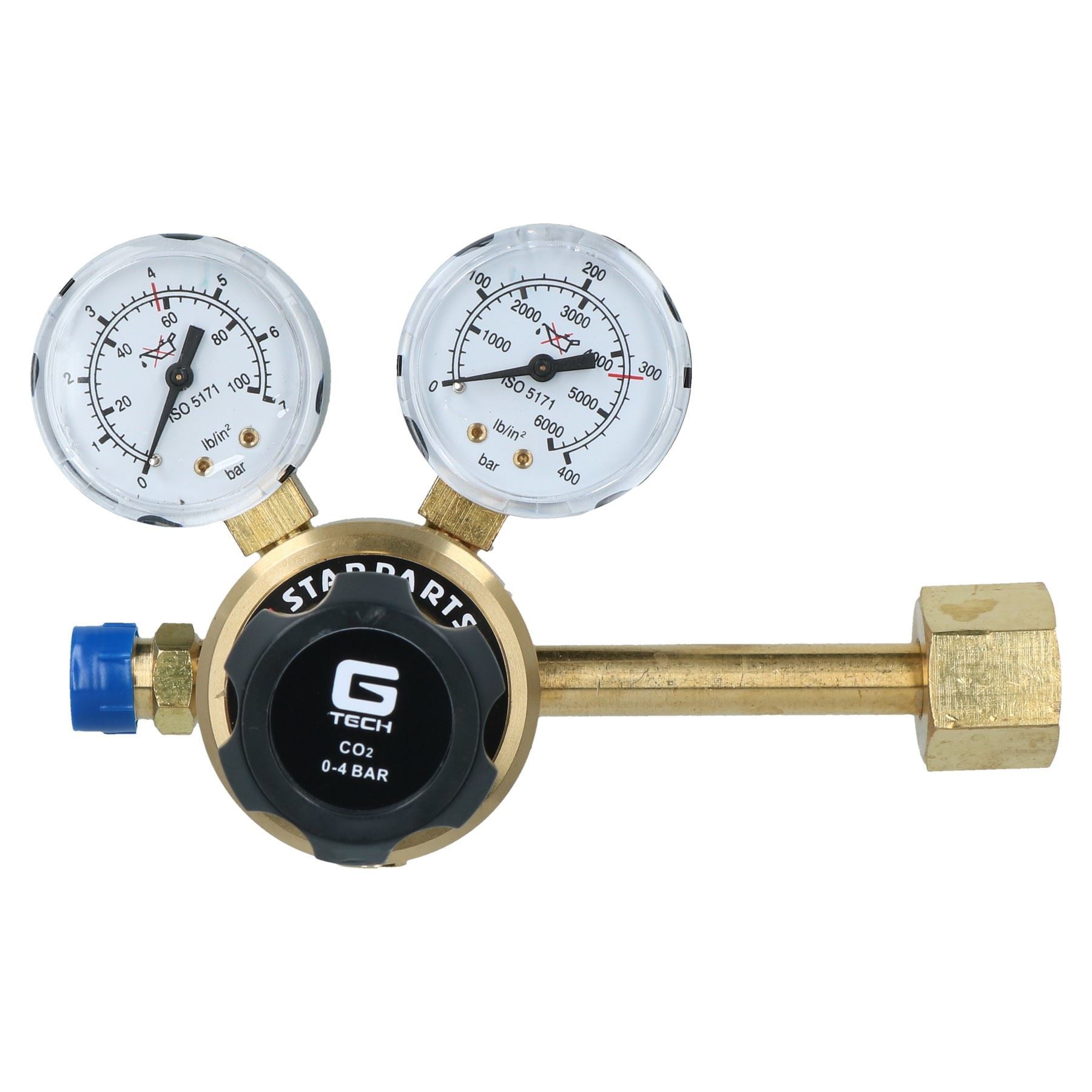 Carbon Dioxide CO2 Single Stage 2 Gauge Regulator (Side Entry) Gas ...