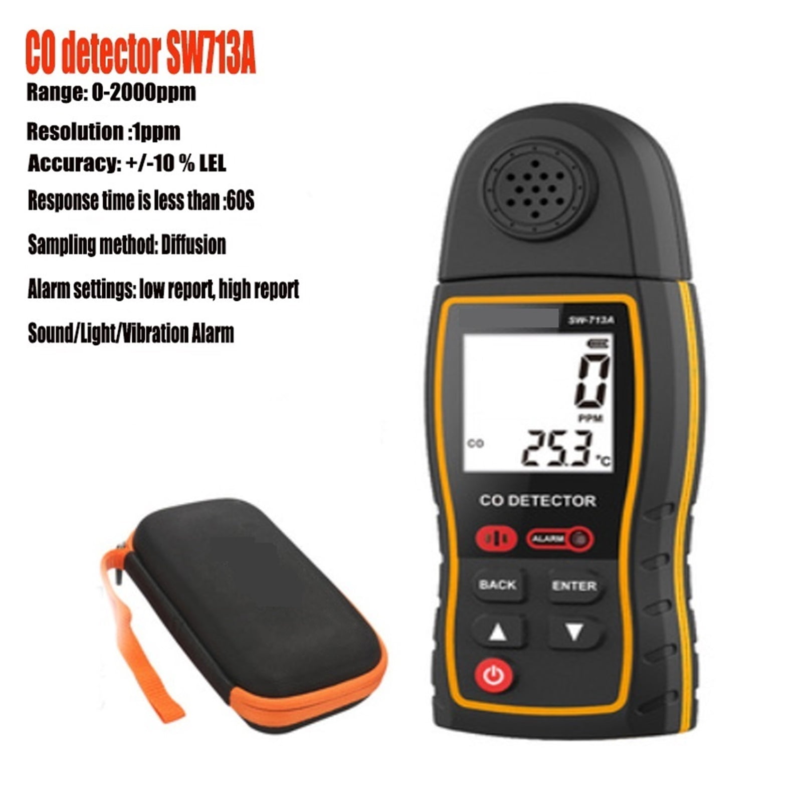 Carbon Dioxide Meter Handheld Multifunctional Gas Detector CO2 Detector ...