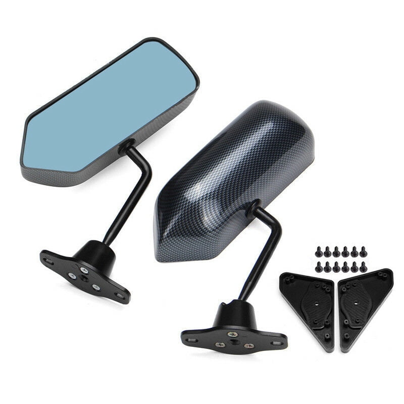 Carbon Fiber-2x F1 Style Retro Car Side Rearview Mirror Pair Universal ...