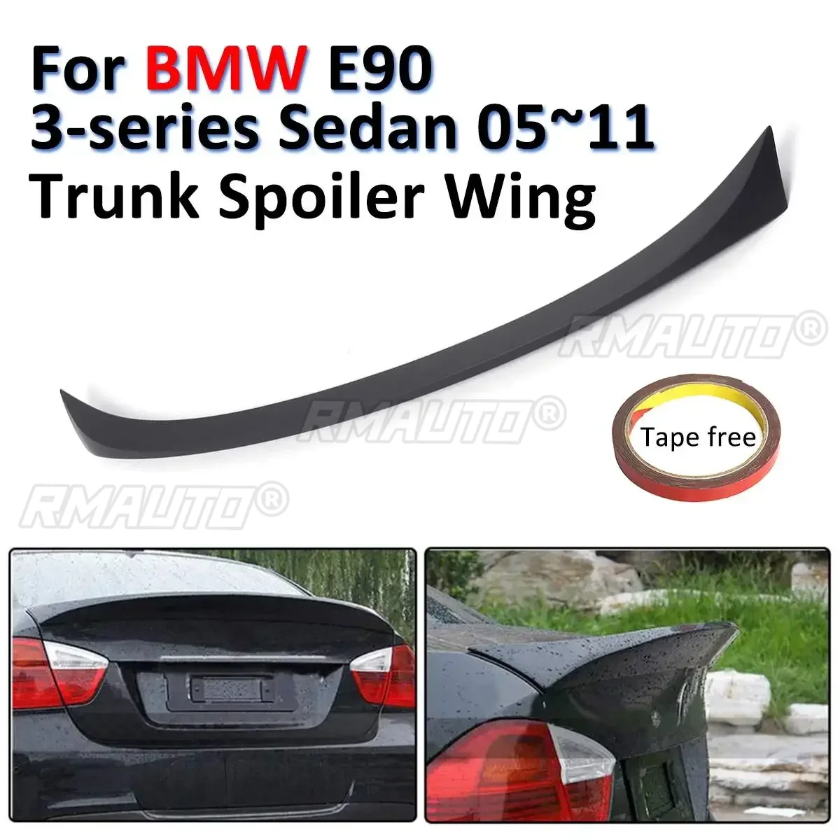 Carbon Fiber ABS CSL Rear Trunk Boot Spoiler Exterior Roof Wings Trunk ...