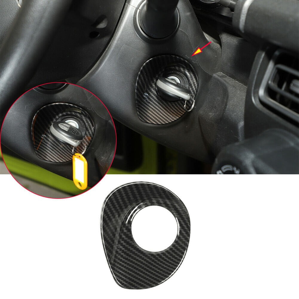 Carbon Fiber ABS Ignition Start Switch Key Cover Kit For Suzuki Jimny ...