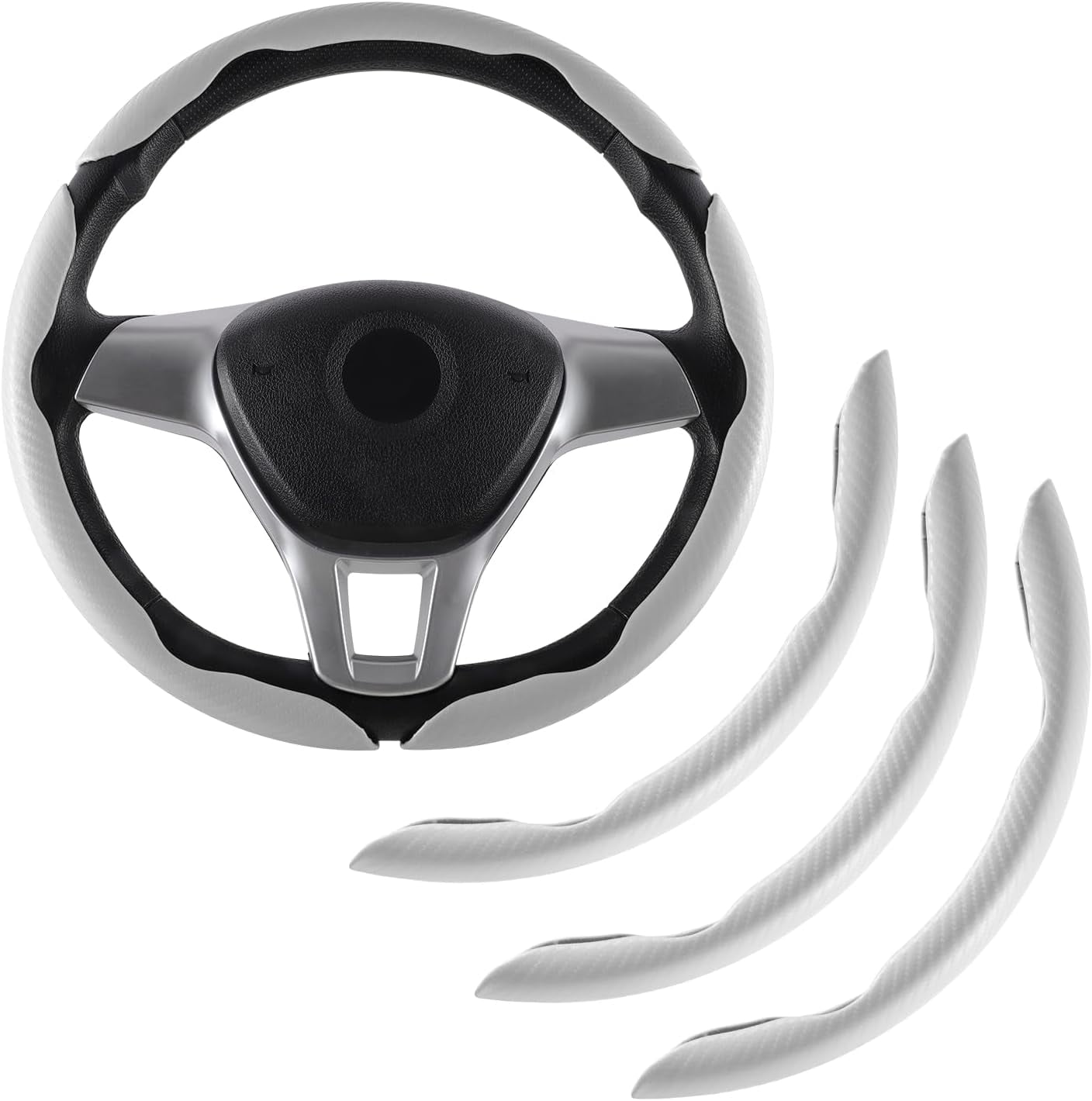 Carbon Fiber Anti-Skid Steering Wheel Cover, Segmented & Butterfly ...