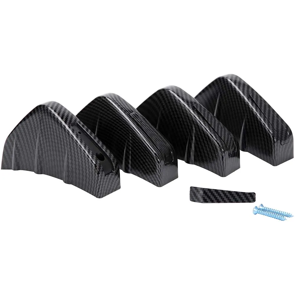 Carbon Fiber-Anti-Ultrasound Car Rear Bumper, Shark Fins, Cover Kit ...