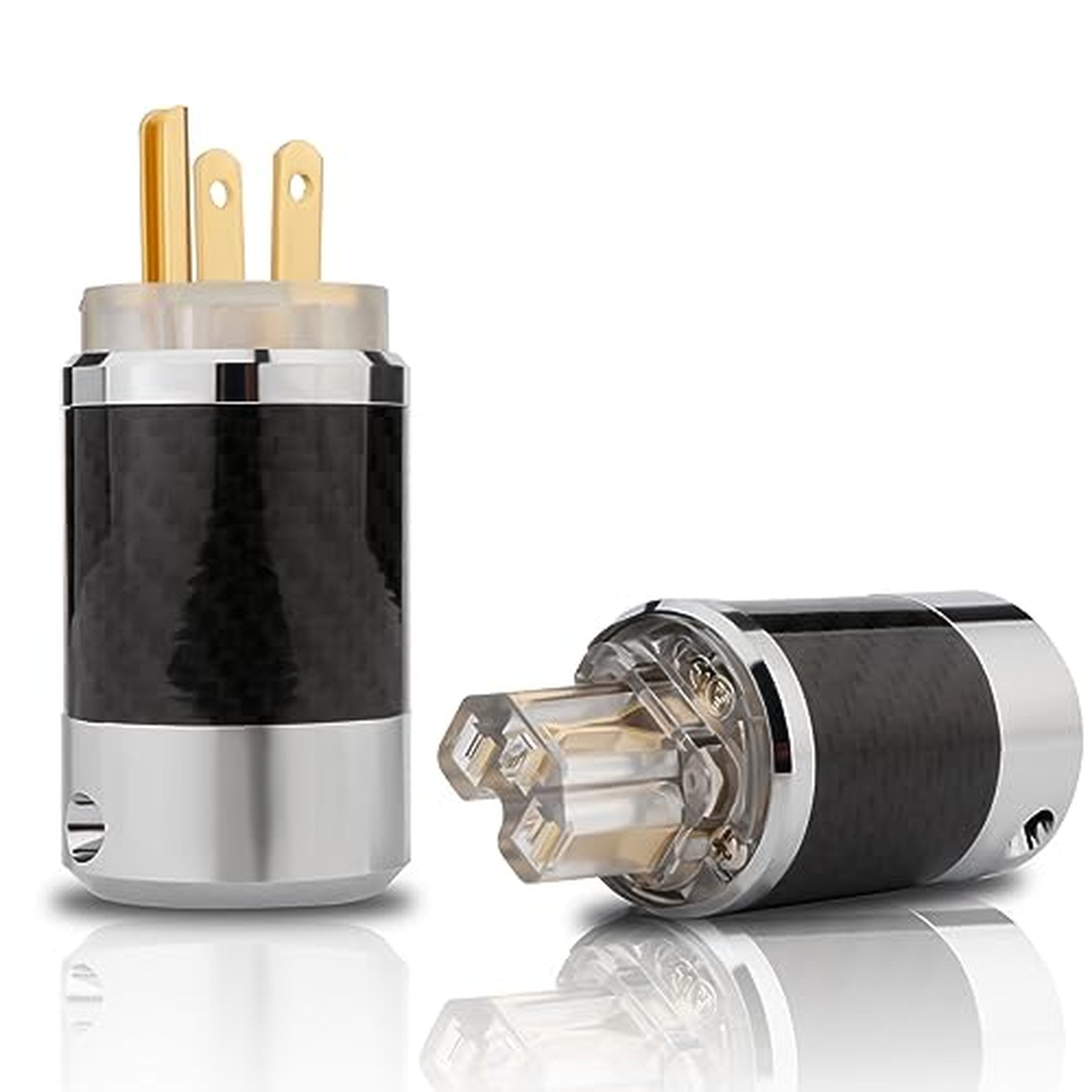 Carbon Fiber Audio Power Connector with Aluminum Shell for DIY Cables ...