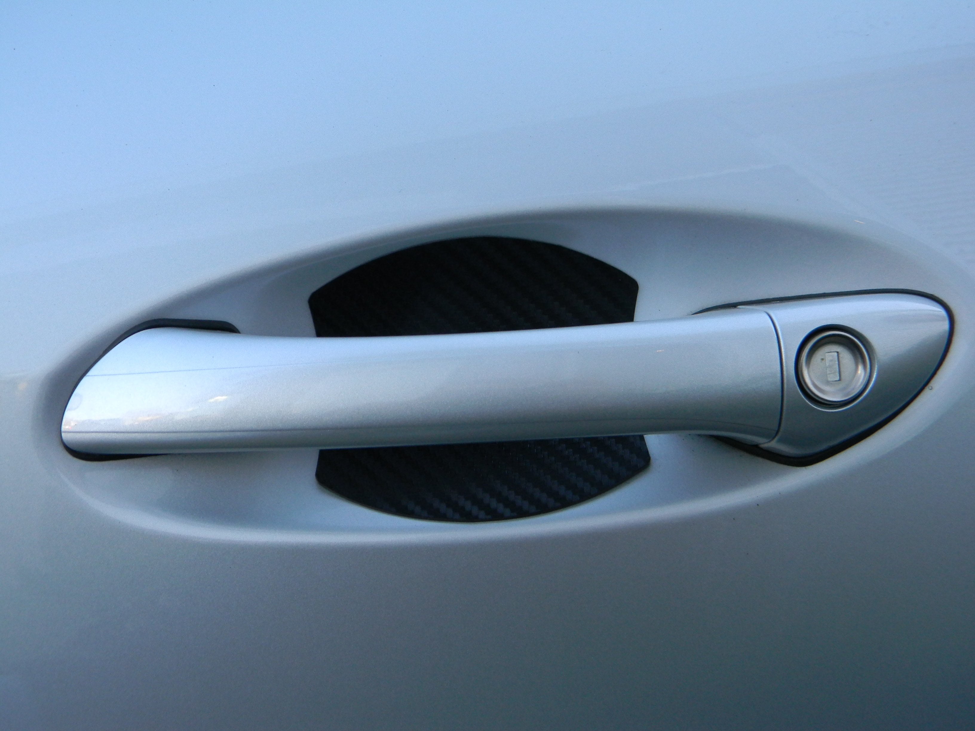 Carbon Fiber Auto Accessory Door Handle Scratch Cover Guards Protector ...