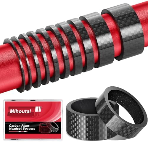 Carbon Fiber Bike Headset Spacers, Bike Stem Spacers 1 1/8 Inch, 6 ...