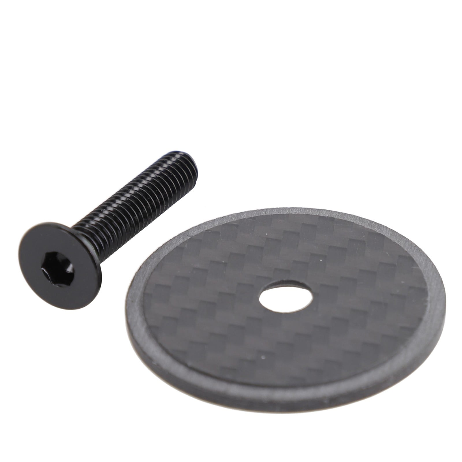 Carbon Fiber Bike Headset Stem Cap Cover With Bolt 28.6/31.8/35Mm 39Mm ...