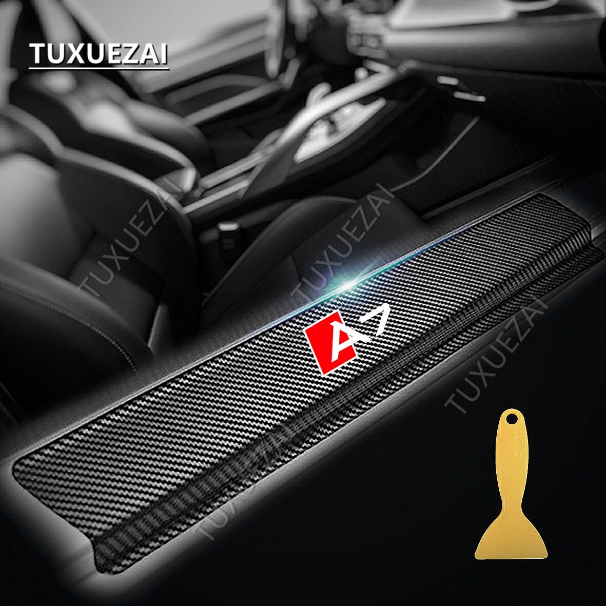 Carbon Fiber Car Door Threshold Sticker For Audi A7 Threshold Bar Rear ...