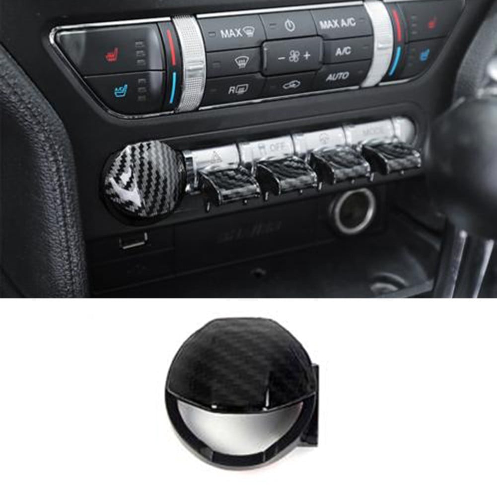 Carbon Fiber Car Engine Start/Stop Button Switch Trim For Ford Mustang ...