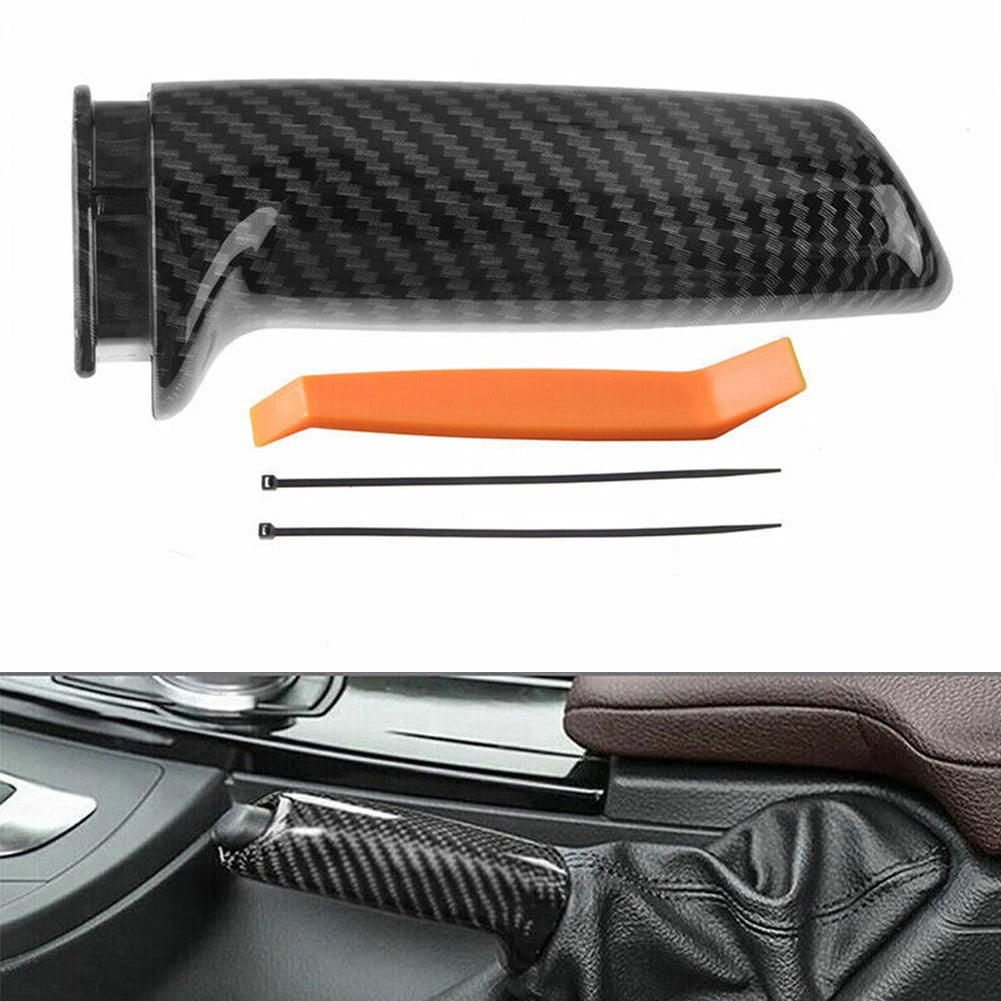 Carbon Fiber Car Handbrake Brake Handle Cover Trim for BMW E46 E90 E92 ...