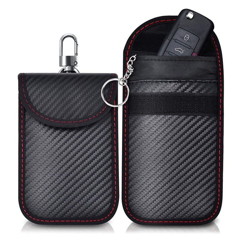 Carbon Fiber Car Key Case Car Key Signal Blocker Mini Case Pouch ...