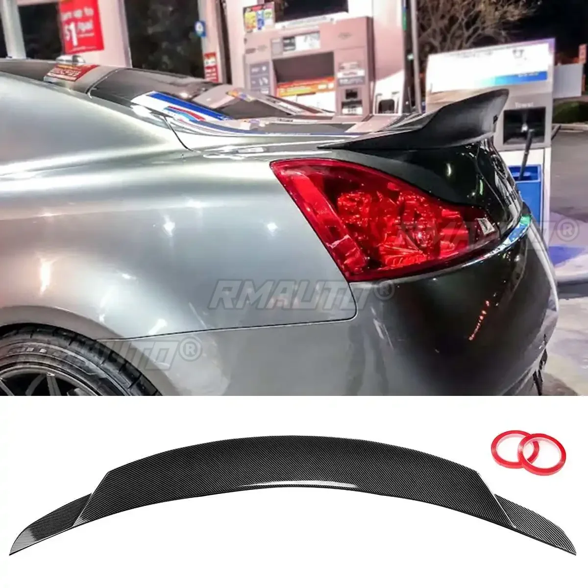 Carbon Fiber Car Rear Spoiler Rear wing spoiler fit for INFINITI G Series G37 V36 Q60 2 DOOR ...