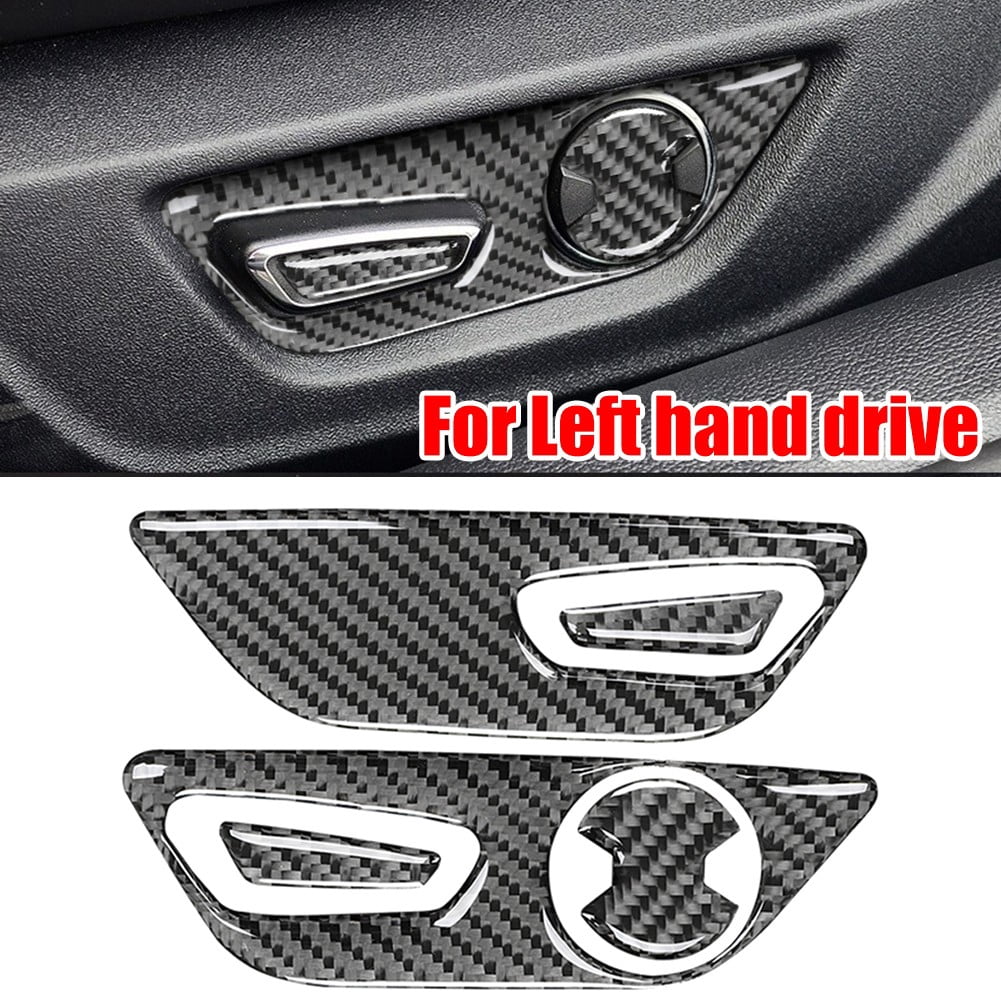 Carbon Fiber Car Seats Adjust Handle Button Trim For Ford for Mustang ...