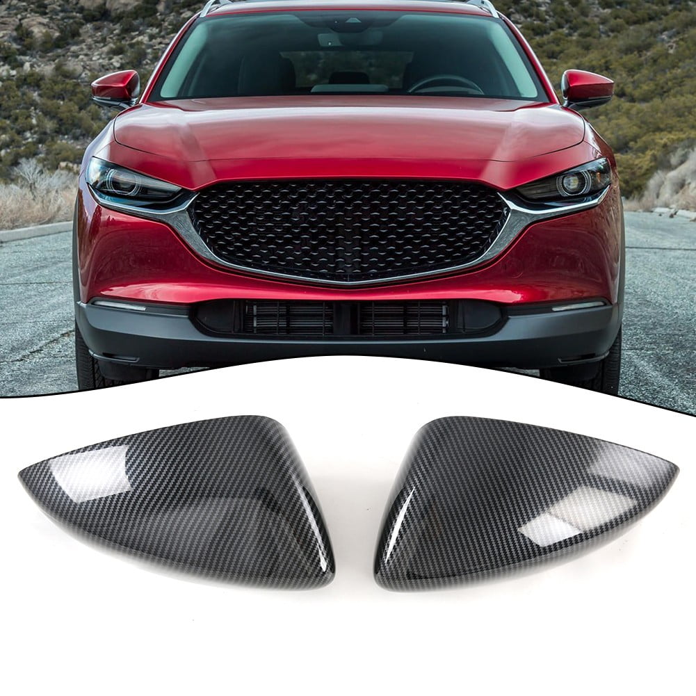 Carbon Fiber Car Side Rear View Wing Mirror Cover Cap Trim For Mazda CX ...