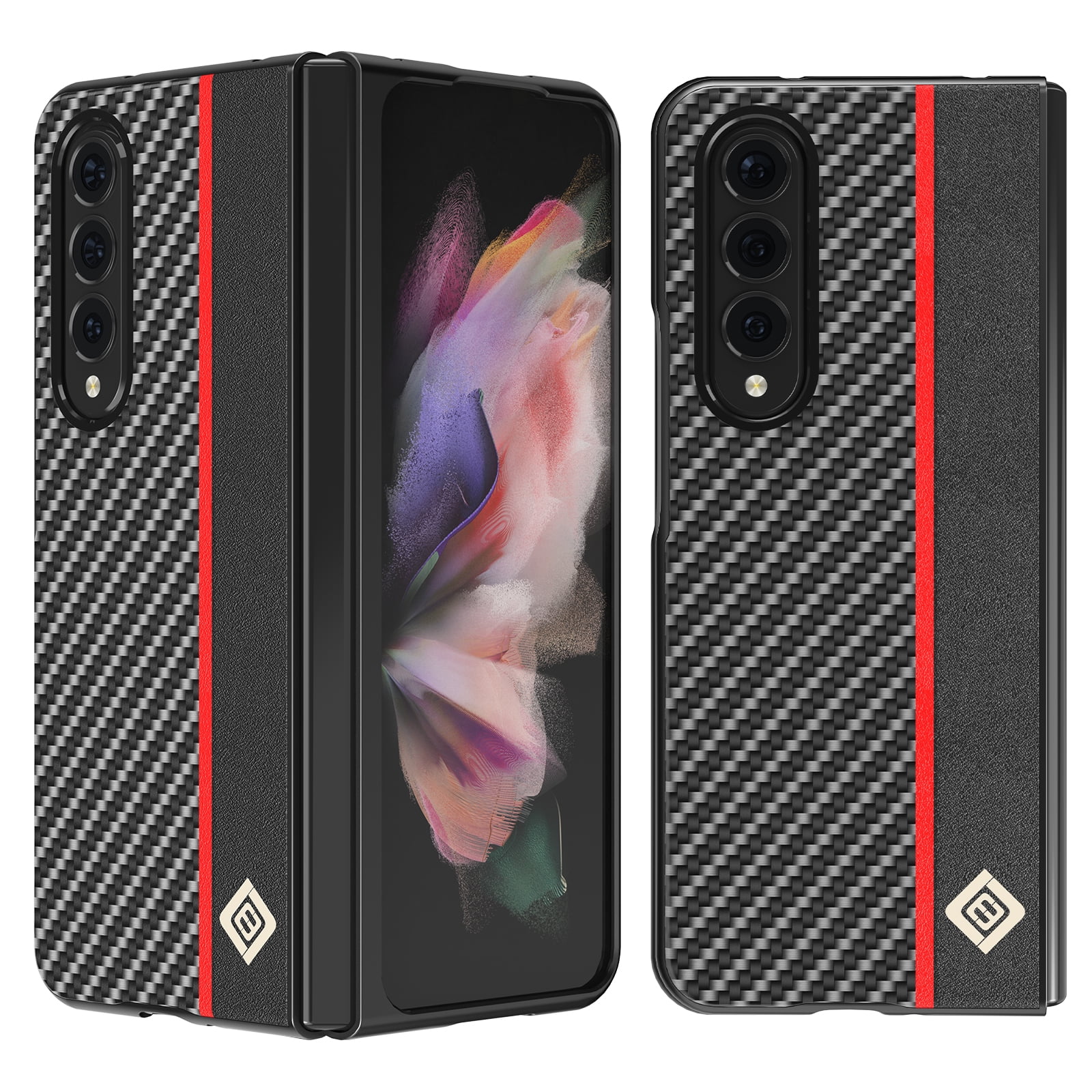 Carbon Fiber Case for Samsung Galaxy Z Fold 4, Military Grade Rugged PC ...