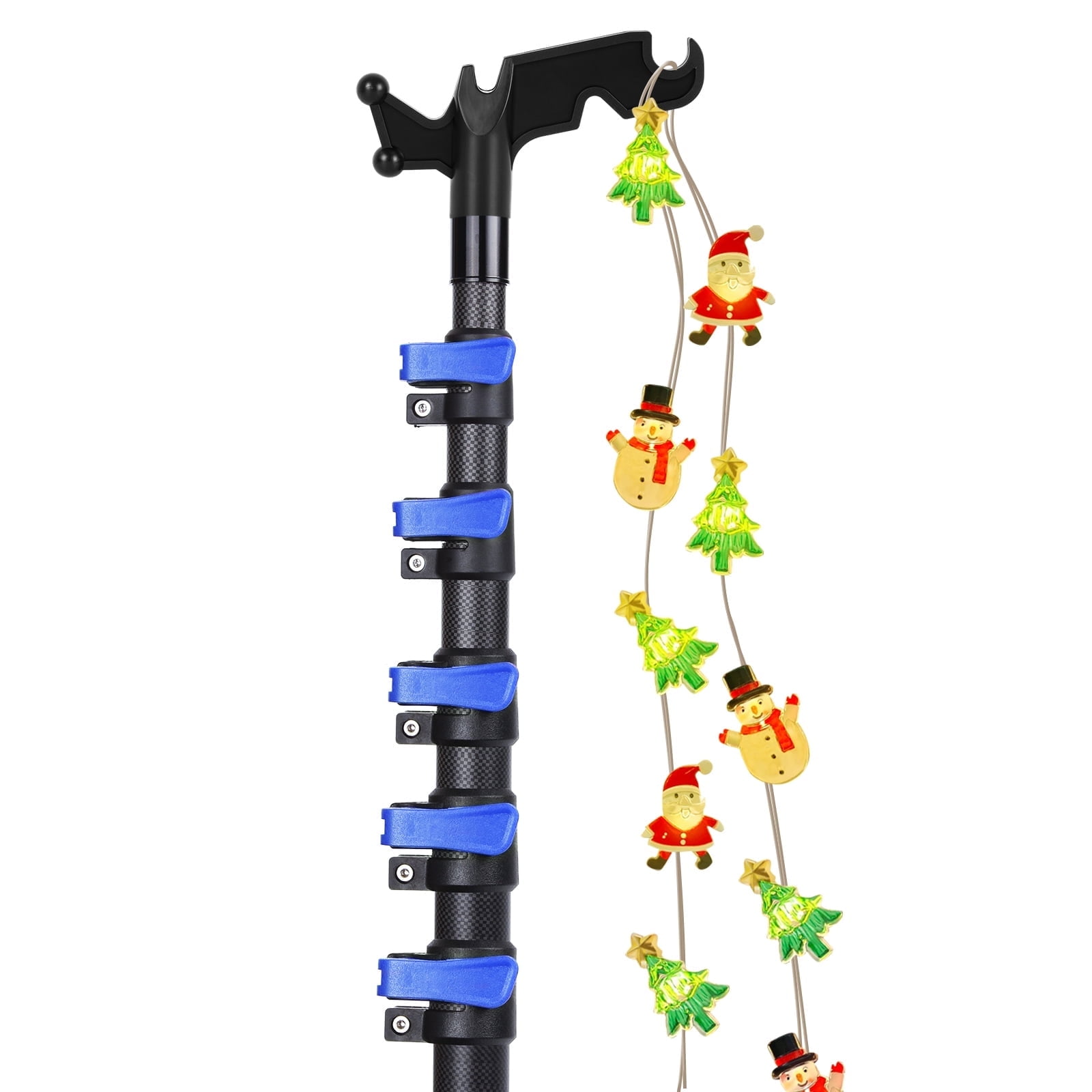 Carbon Fiber Christmas Light Pole Hanger Tool Tree, 4.7 to 24FT ...