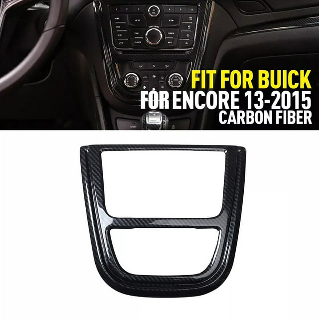 Carbon Fiber Console CD Button Frame Control Panel Cover for Buick for ...