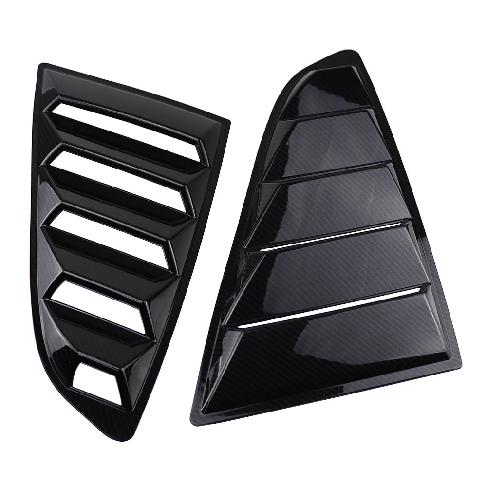 Carbon Fiber Copy-Rear Window Louvers for Ford Mustang, Spomicrophone Beaks, Car Tuning Panel ...