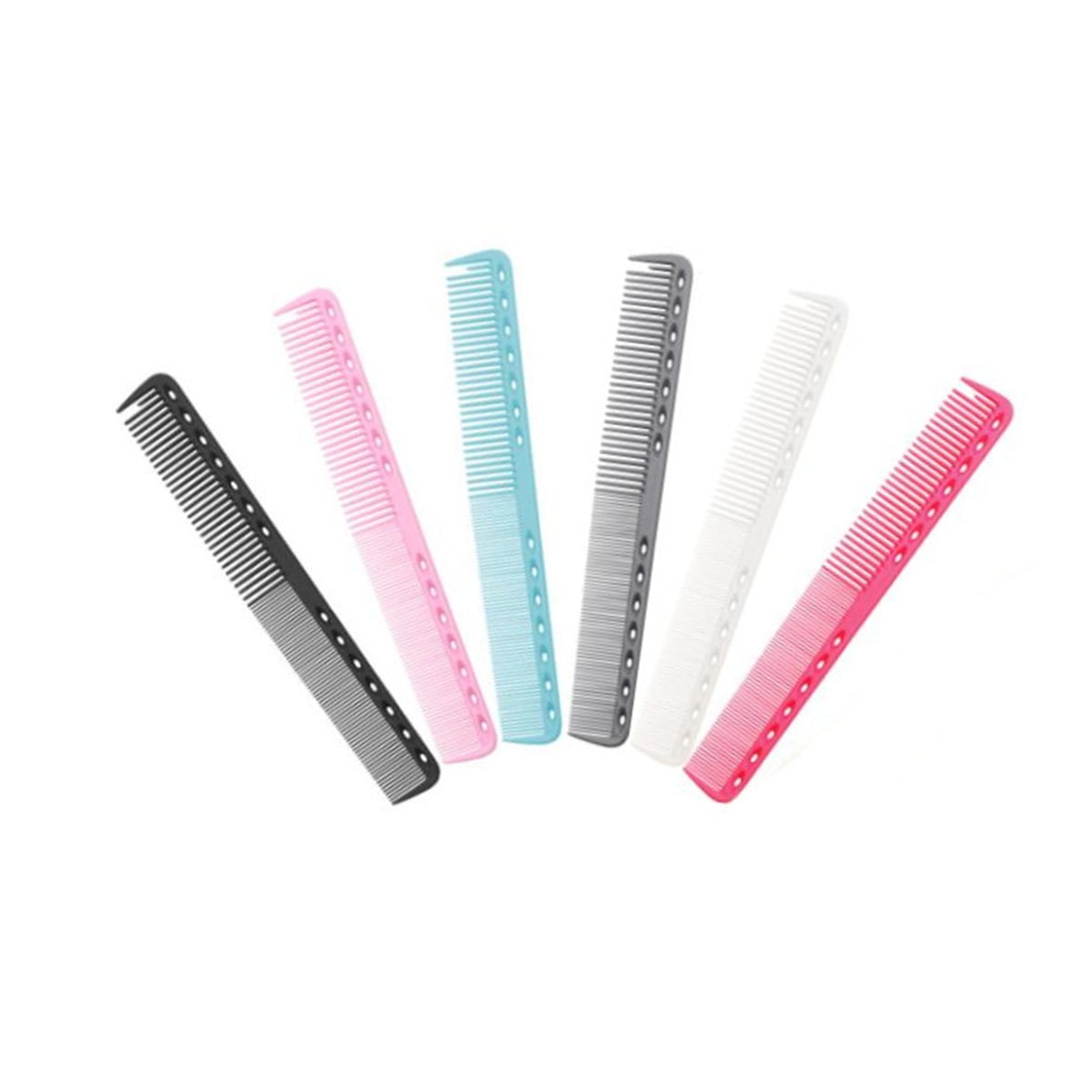 Carbon Fiber Cutting Combs 6 Pack,Professional 6-Colors Wide Dense ...