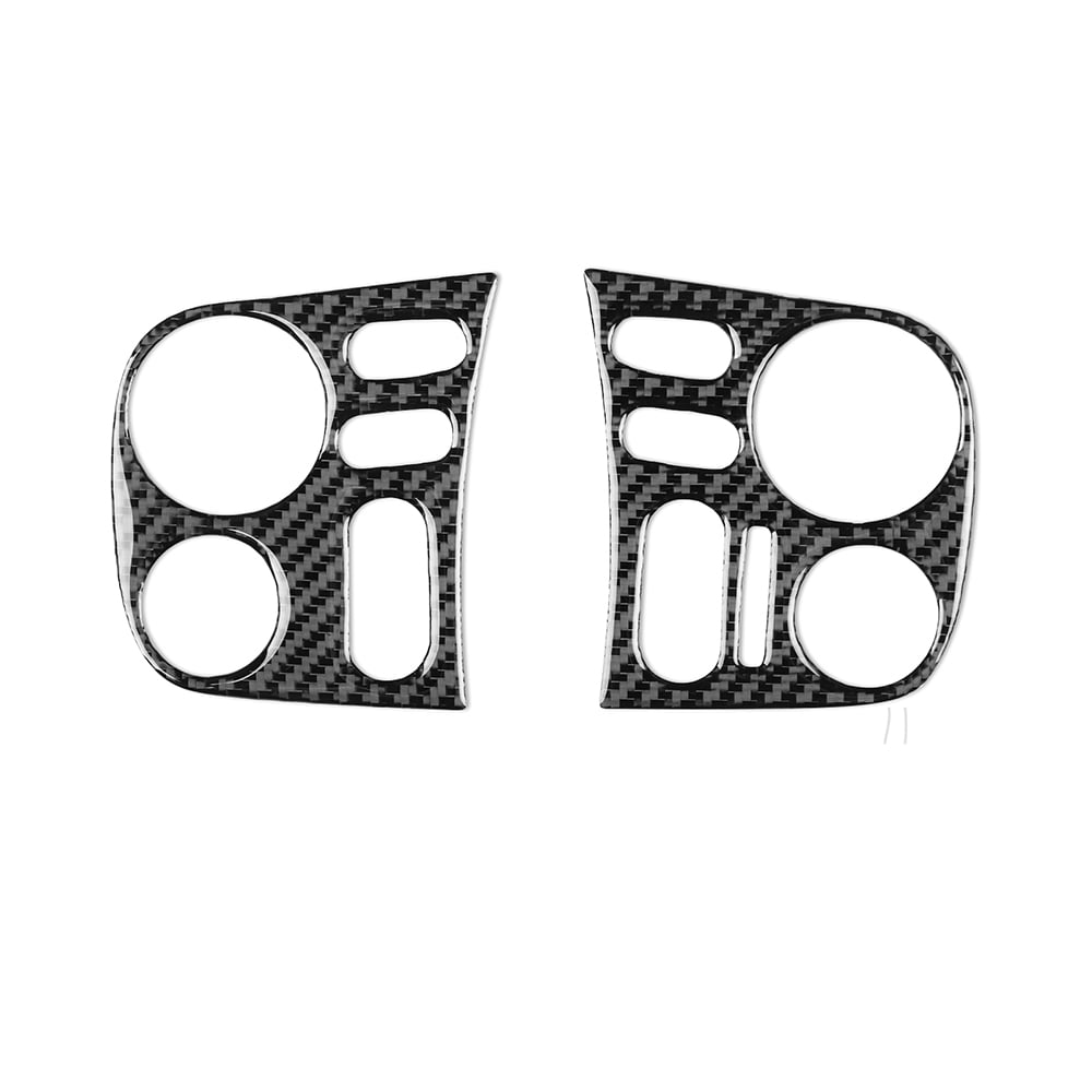 Carbon Fiber Dashboard Side Button Panel Trim Stickers Kit For Honda ...