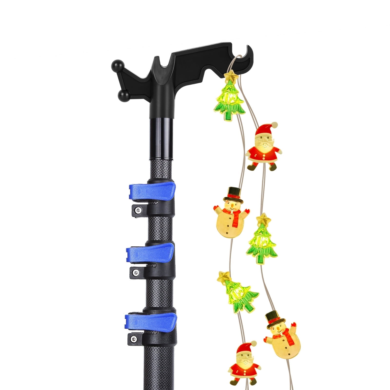 Carbon Fiber Extension Pole with Utility Hook for Christmas Light ...