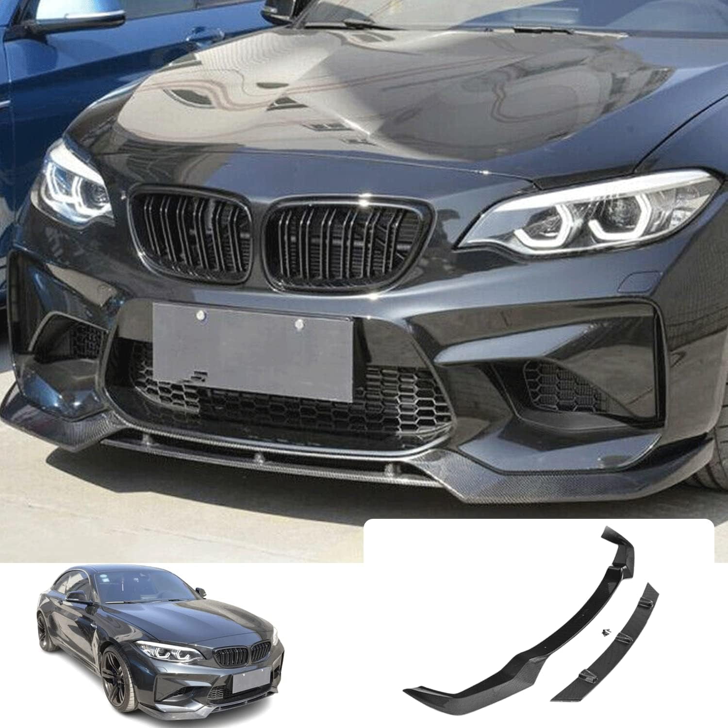 Carbon Fiber F87 M2 Front Bumper Lip Spoiler for BMW 2 Series F87 M2 ...