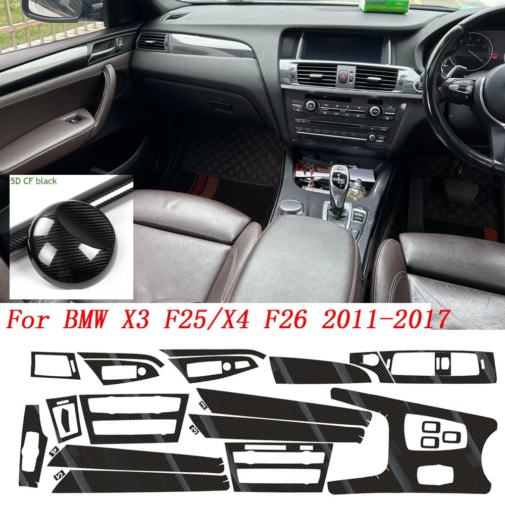 Carbon Fiber For BMW X3 X4 F25 F26 2011-2017 Car Film Interior Sticker ...