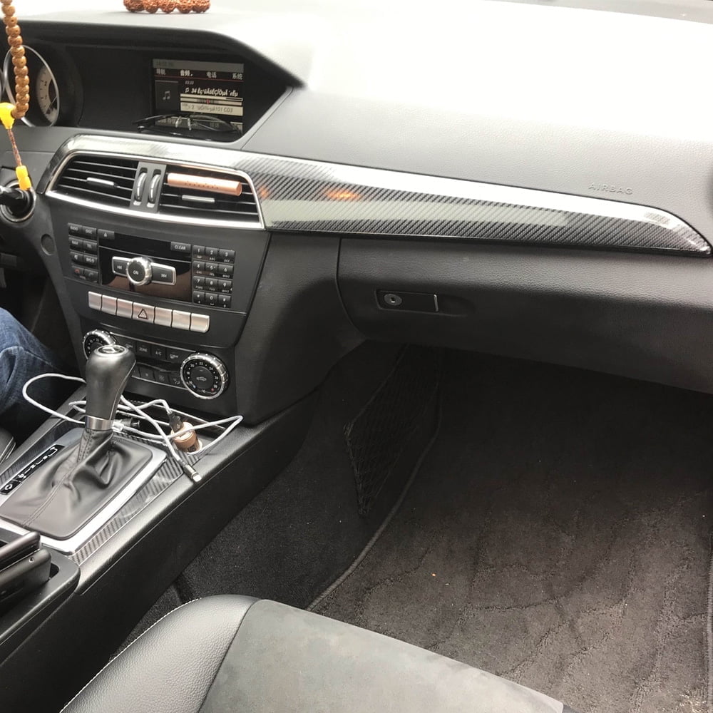 Carbon Fiber For Mercedes Benz C-Class W204 2011-2014 Car Film Interior ...