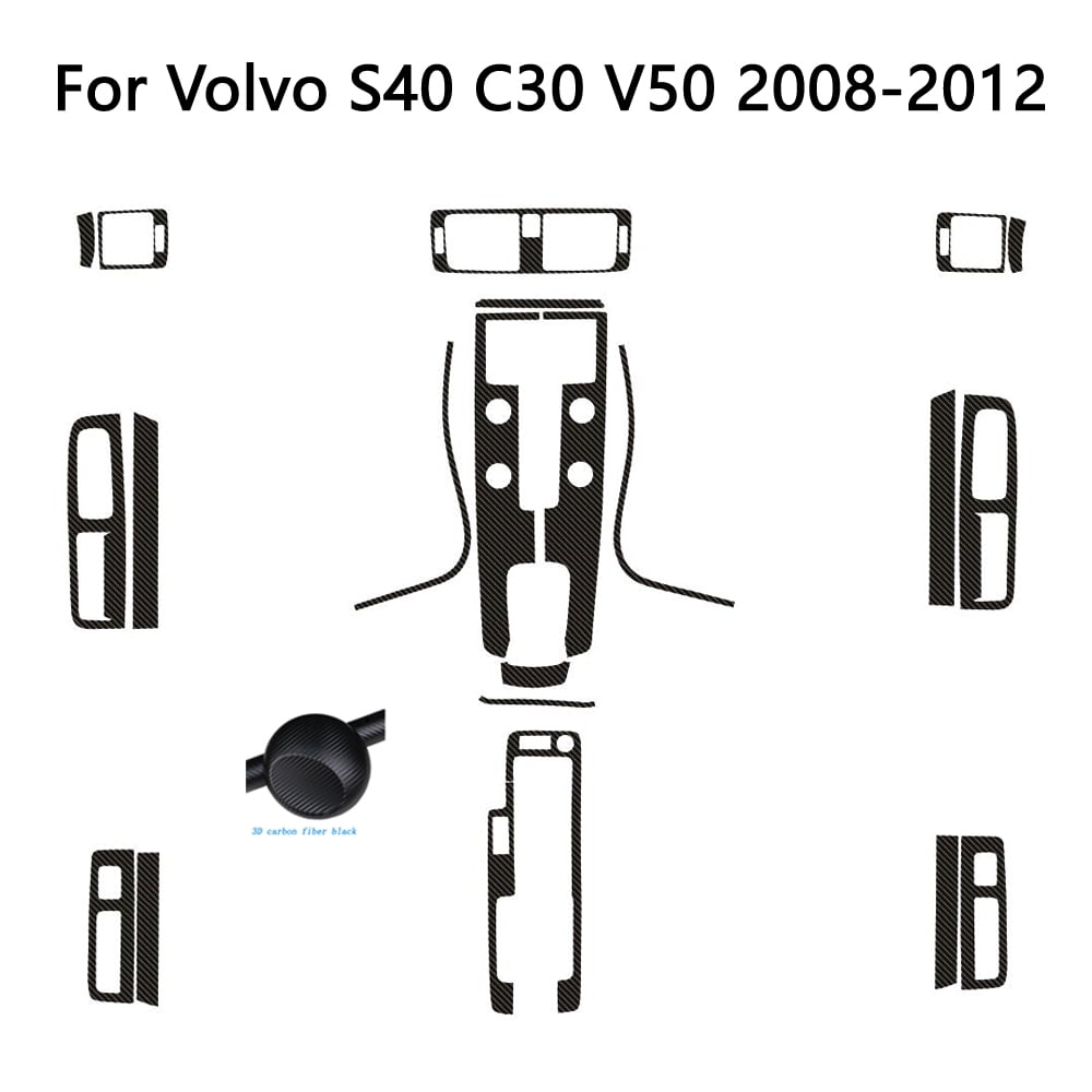 Carbon Fiber For Volvo S40 C30 V50 Car Film Interior Sticker Center ...