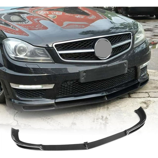 Carbon Fiber Front Bumper Lip for Mercedes Benz W204 C63 AMG 2012-2014 ...