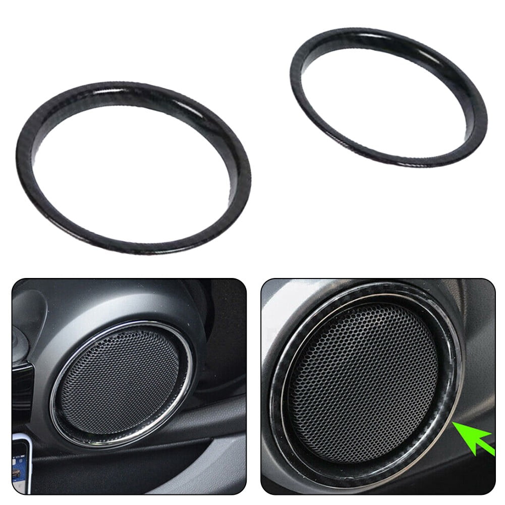 Carbon Fiber Front Door Sound Speaker Trim Ring Fit For Cooper F56 F57 ...
