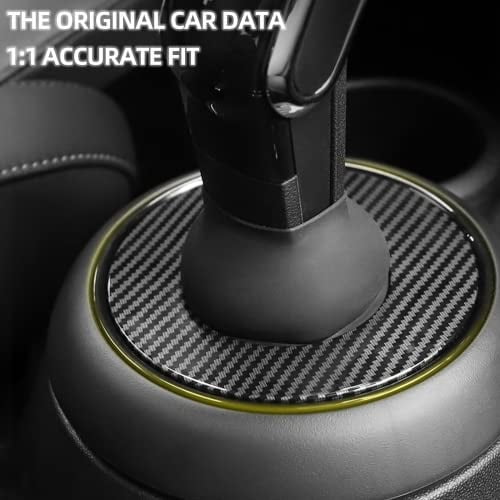 Carbon Fiber Gear Shift Dust Cover Protector Car Interior Decoration ...