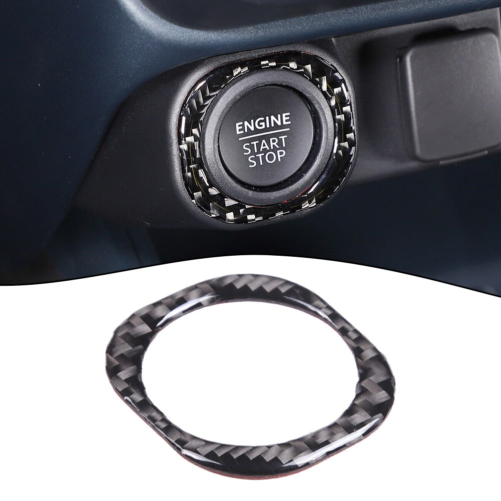 Carbon Fiber Ignition Switch Start Stop Engine Ring Trim For Ford ...